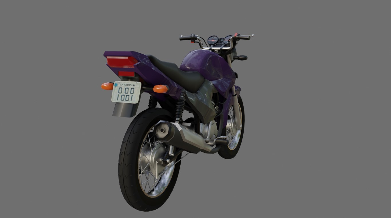 ArtStation - Motorcycle - Yamaha Factor YBR 125 - Moto 3D model | Game ...