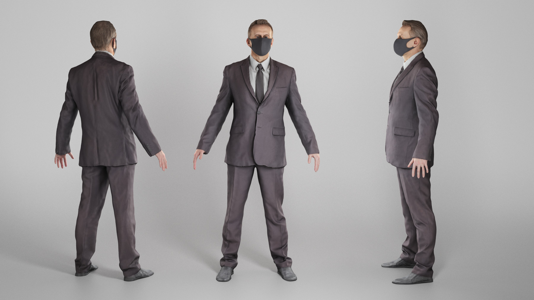 ArtStation - Personable man in protective sterile mask in A-pose 179 ...