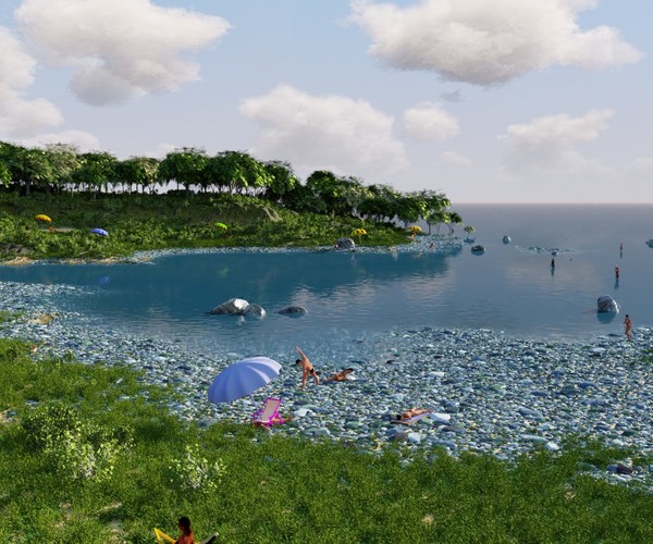 ArtStation - Pebbly beach in Blender | Resources