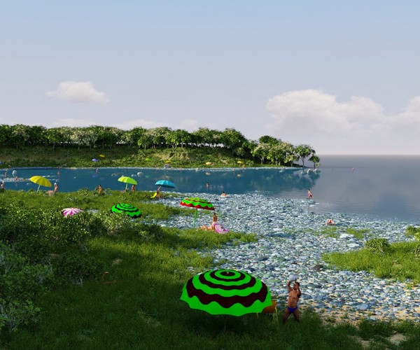 ArtStation - Pebbly beach in Blender | Resources