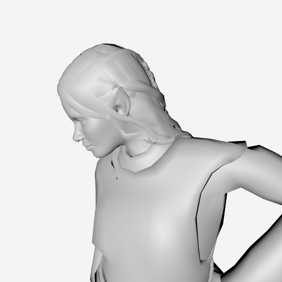 ArtStation - Elf Statue Low-poly 3D model | Resources