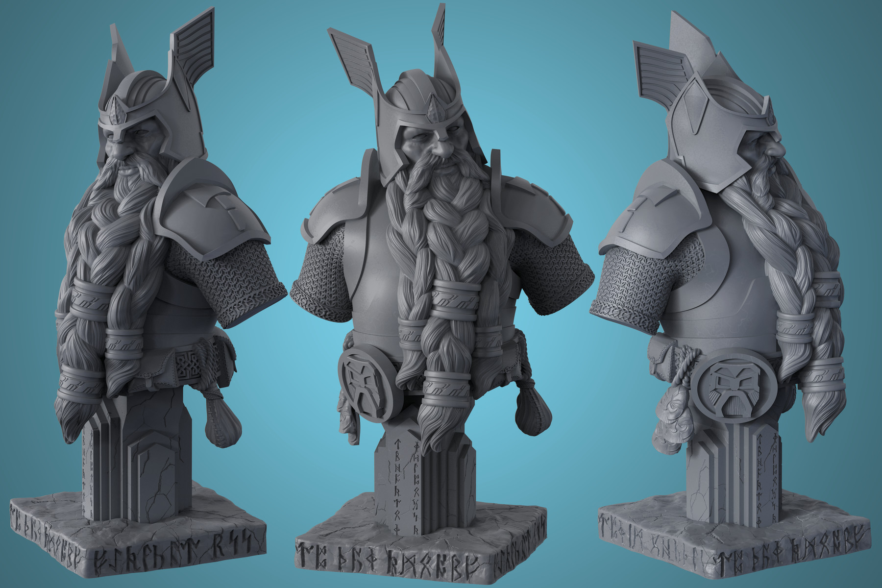 ArtStation - Dwarf bust for 3D printing | Resources