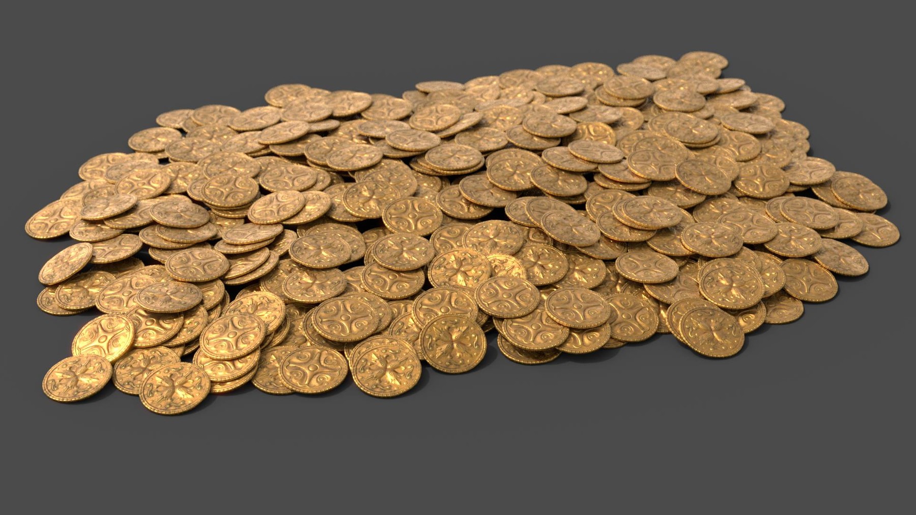 ArtStation - Pirate Gold Coin and Stack - Variant C | Game Assets