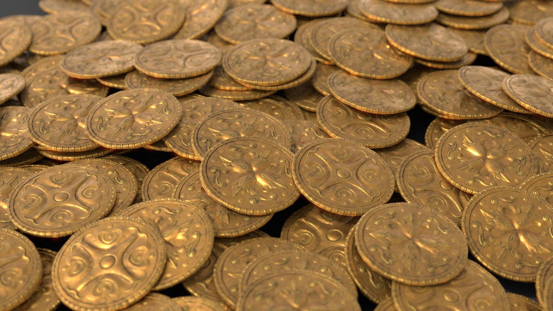 ArtStation - Pirate Gold Coin and Stack - Variant C | Game Assets