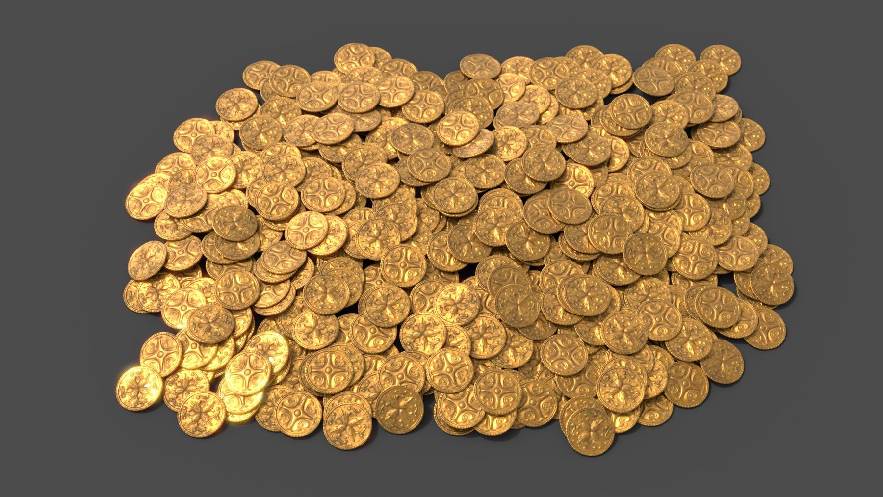 ArtStation - Pirate Gold Coin and Stack - Variant C | Game Assets