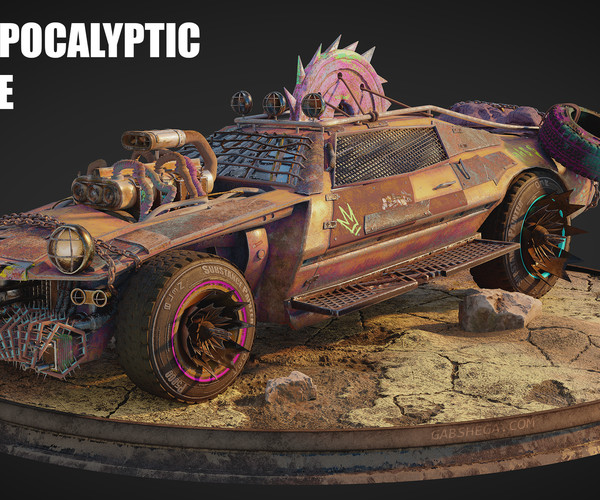 ArtStation - Post Apocalyptic Vehicle Ready to Texture | Resources