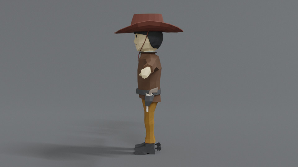 ArtStation - Low Poly Cartoon Cowboy | Game Assets