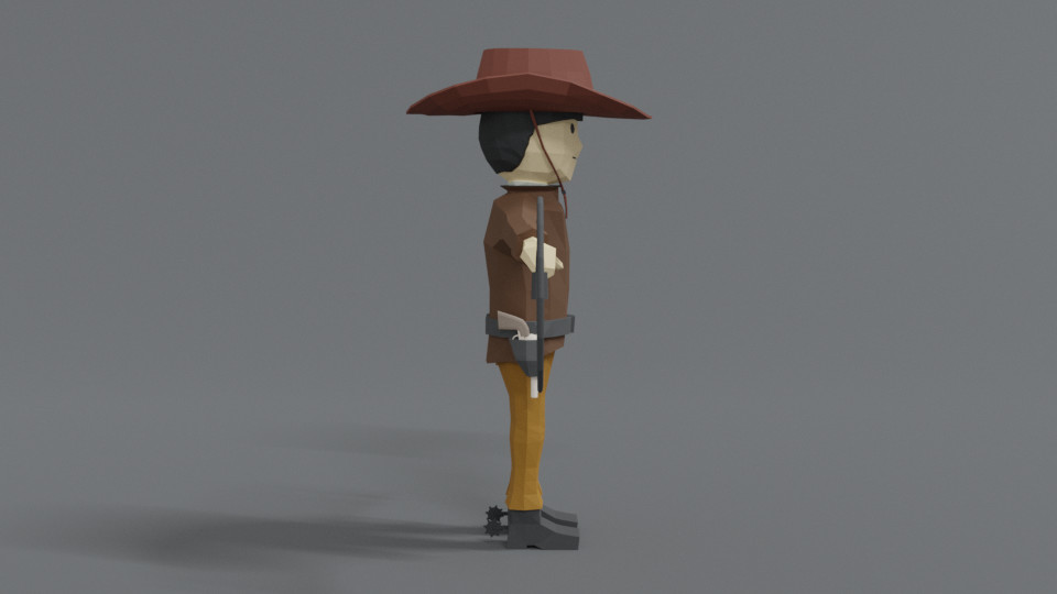 ArtStation - Low Poly Cartoon Cowboy | Game Assets