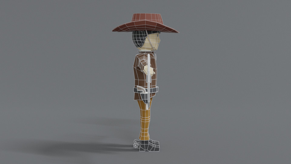 ArtStation - Low Poly Cartoon Cowboy | Game Assets