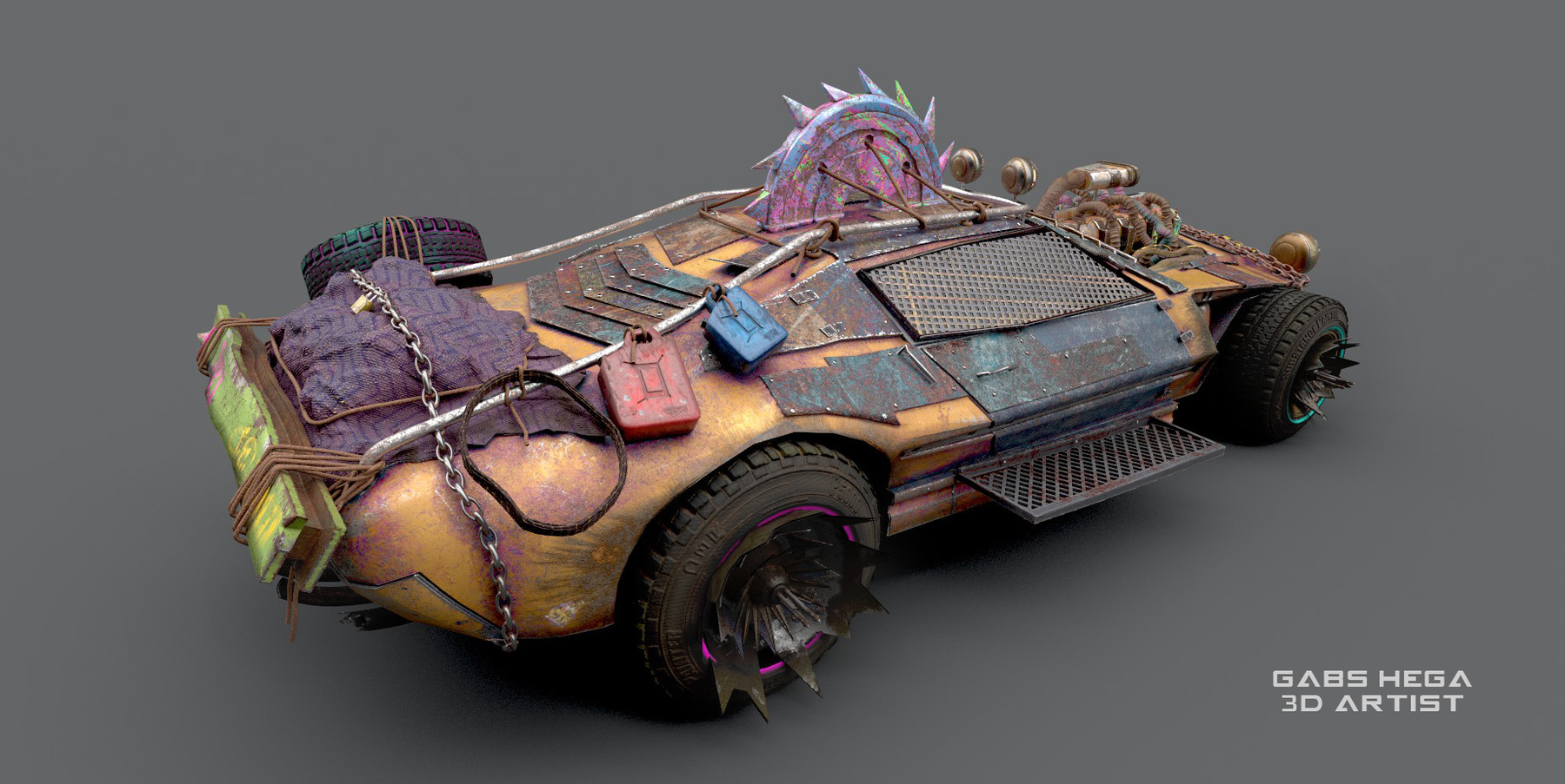 ArtStation - Post Apocalyptic Vehicle Ready to Texture | Resources