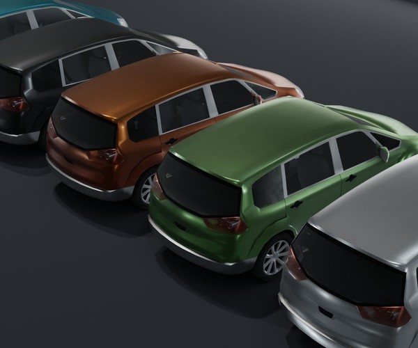ArtStation - Generic Minivan Car With Interior Lowpoly 3D Model Low ...