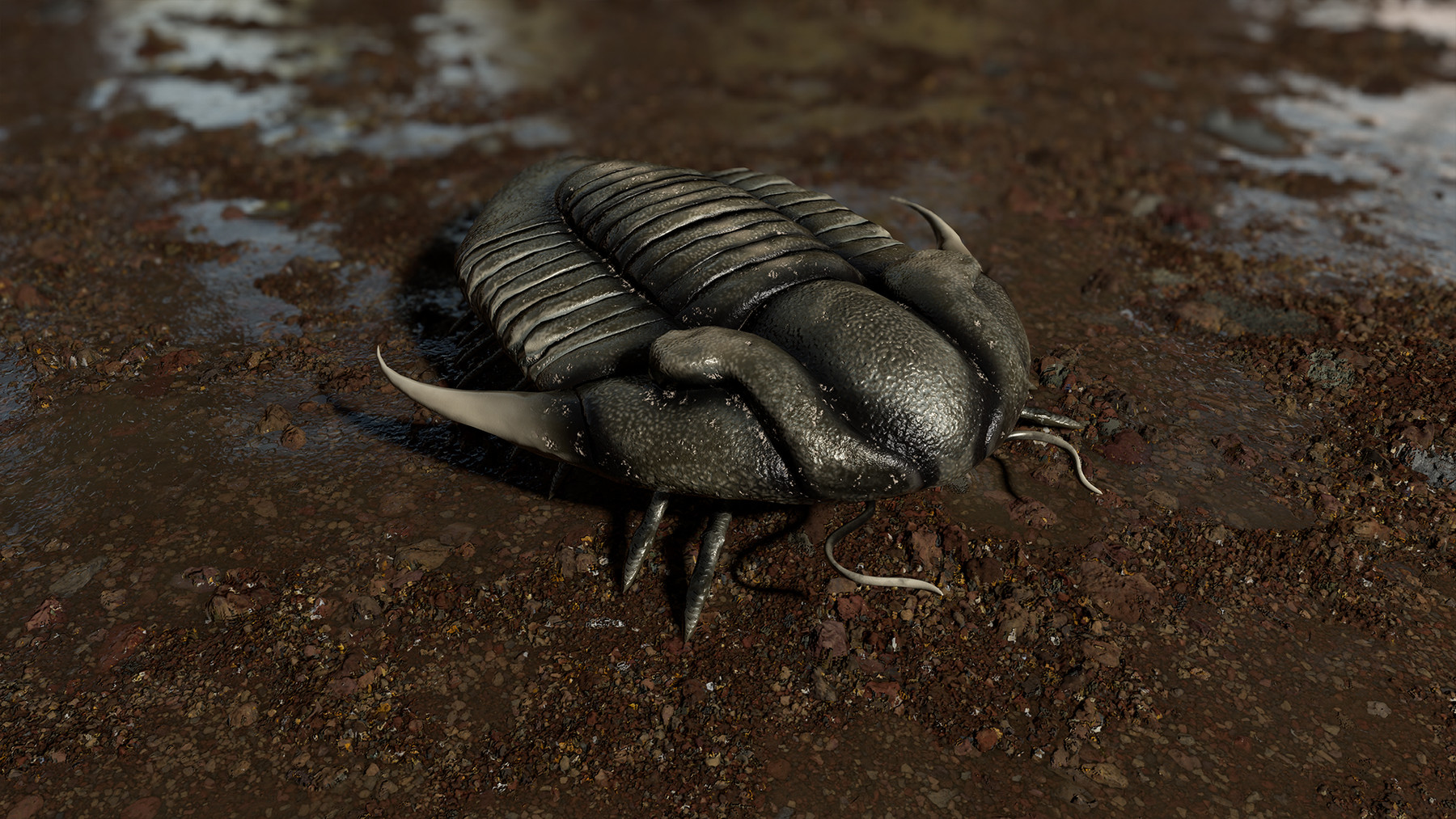 ArtStation - Trilobite 02 - ILLAENUS TAURICORNIS | Game Assets
