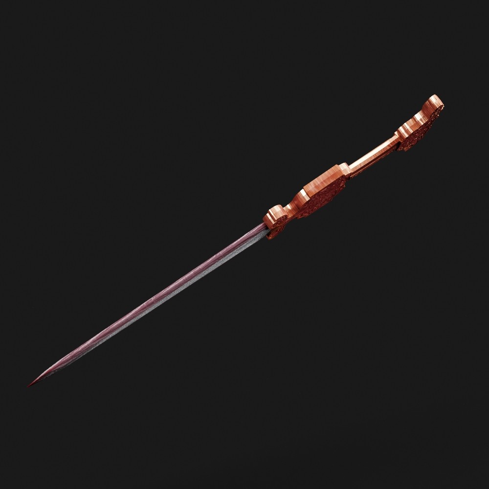 ArtStation - 2 Snake Sword (norma and dameged)- LowPoly | Resources