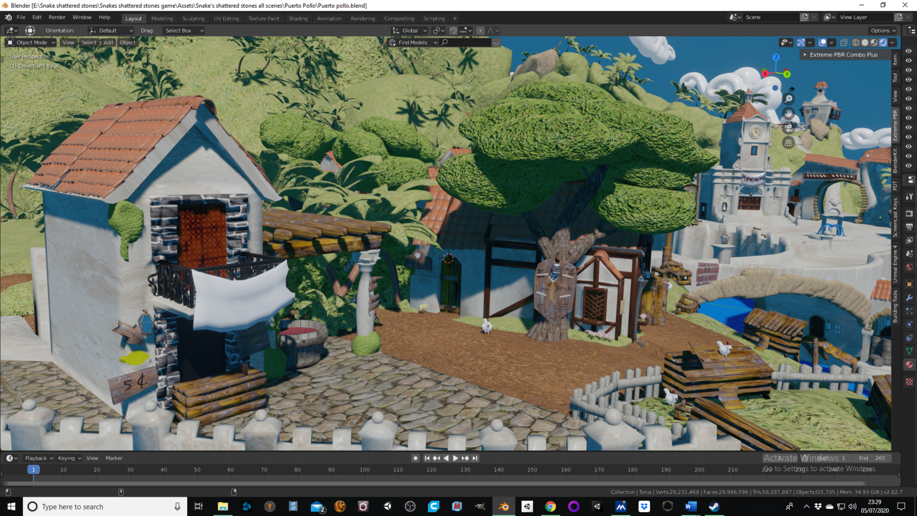 ArtStation - Puerto Pollo 3D remake game scene | Game Assets
