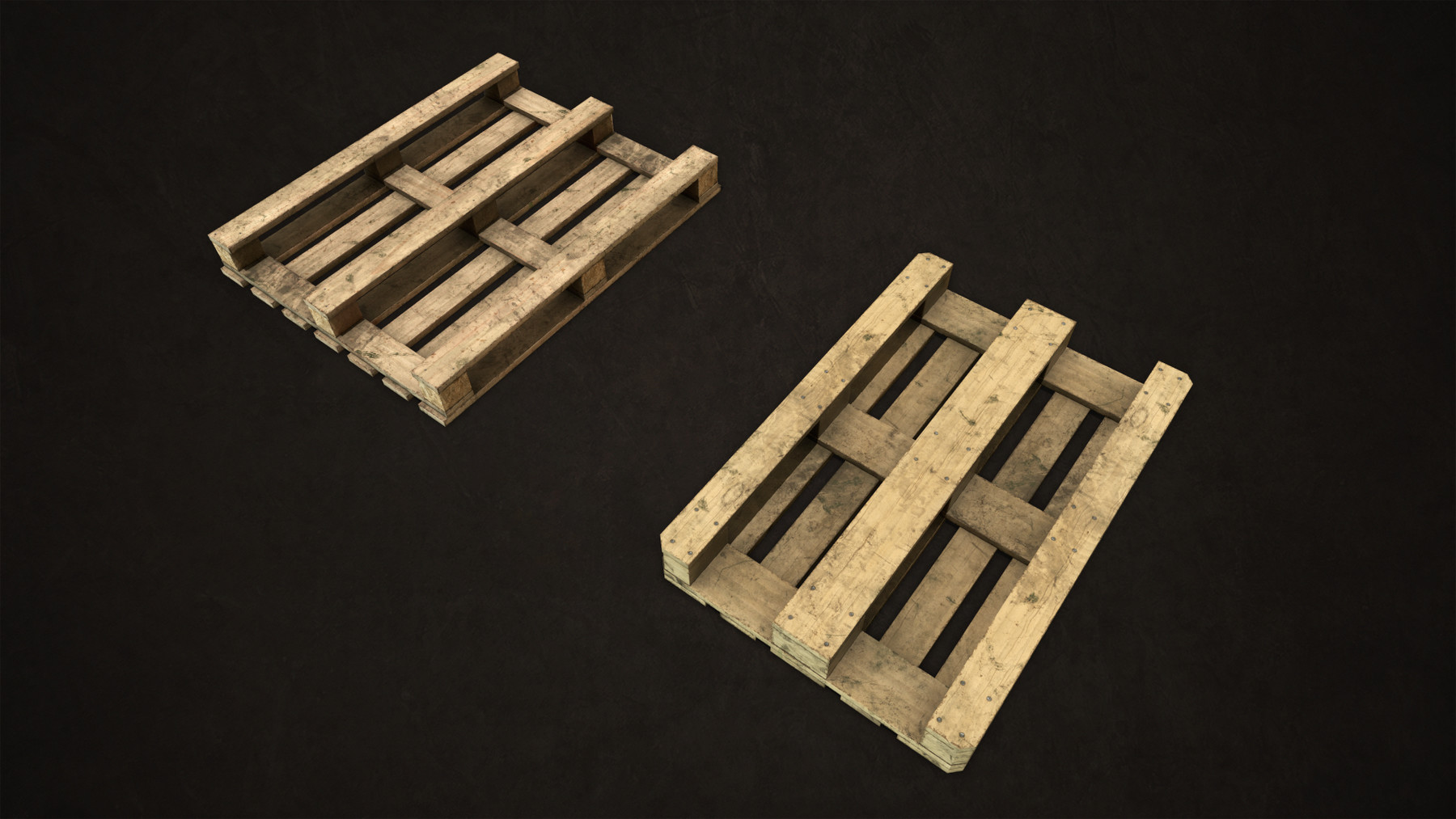 ArtStation - Wooden Pallets - Low Poly | Game Assets