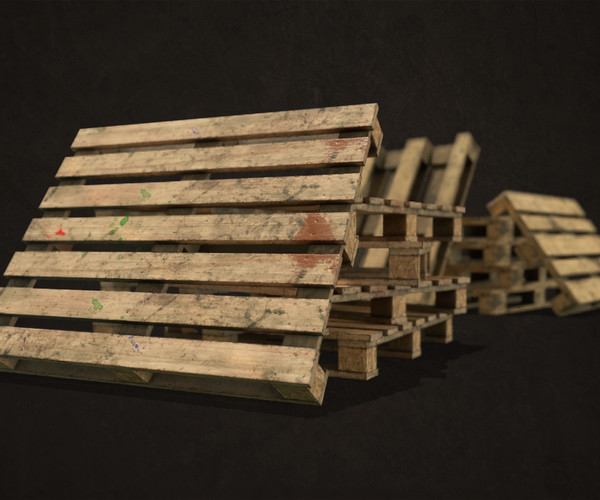 ArtStation - Wooden Pallets - Low Poly | Game Assets