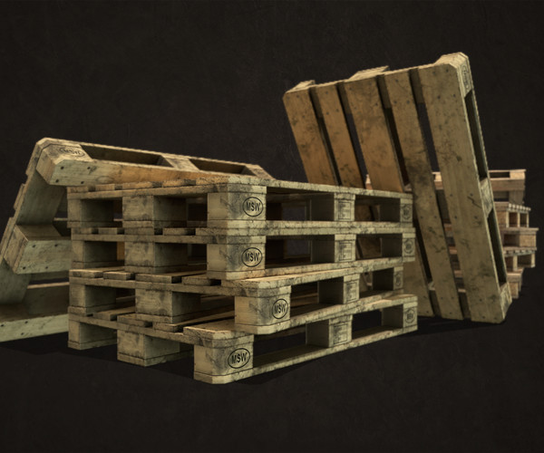 ArtStation - Wooden Pallets - Low Poly | Game Assets