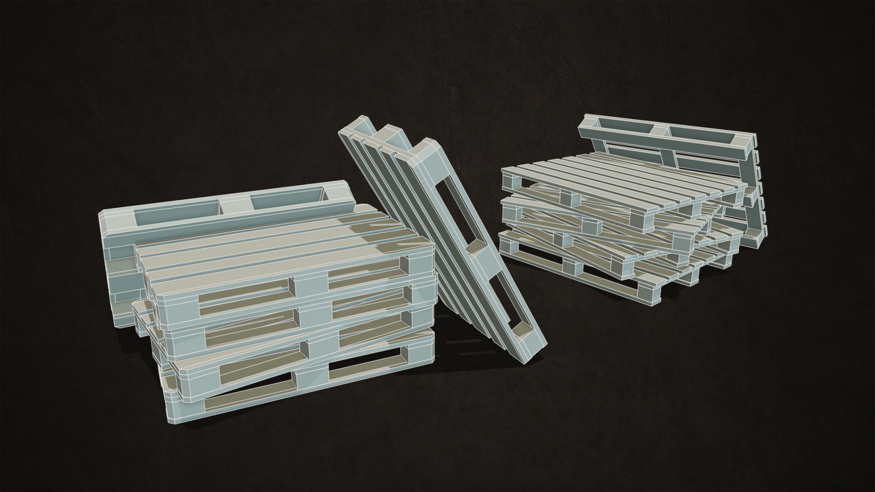 ArtStation - Wooden Pallets - Low Poly | Game Assets