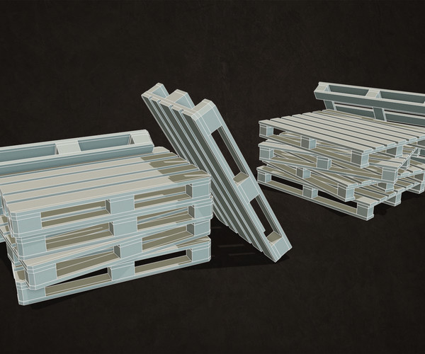 ArtStation - Wooden Pallets - Low Poly | Game Assets