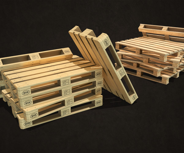 ArtStation - Wooden Pallets - Low Poly | Game Assets