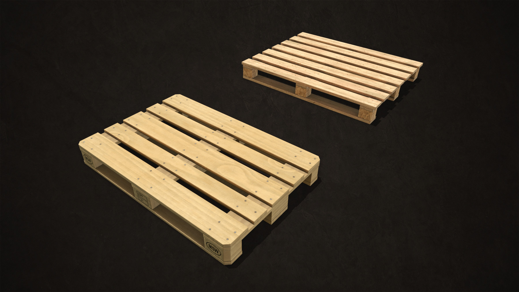ArtStation - Wooden Pallets - Low Poly | Game Assets