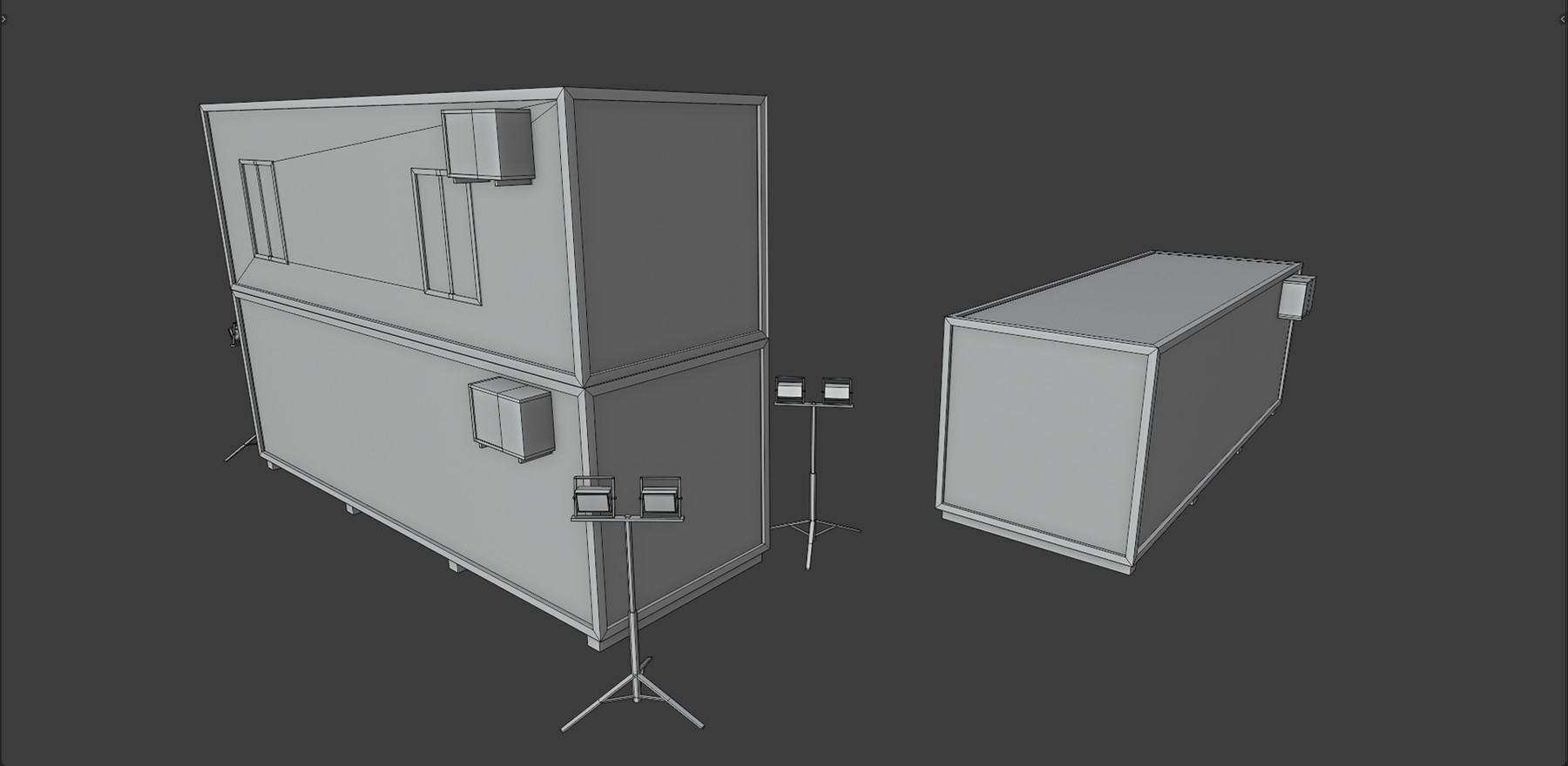 ArtStation - Office Containers With Interior | Game Assets