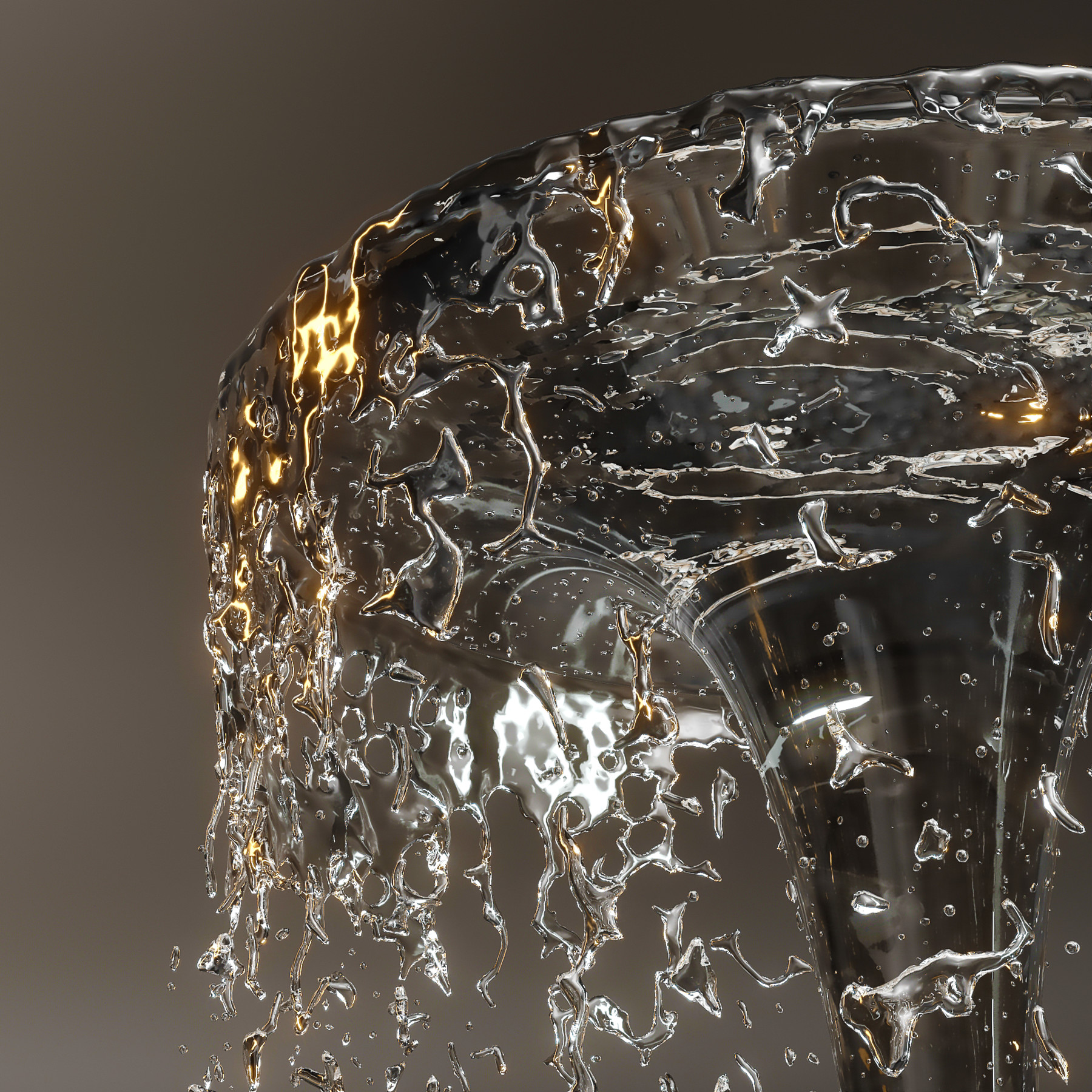 ArtStation - Modern water fountain with simulated stream 3D model ...
