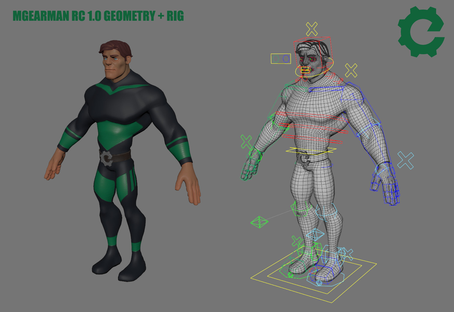 ArtStation - mGearMan Rig | Game Assets