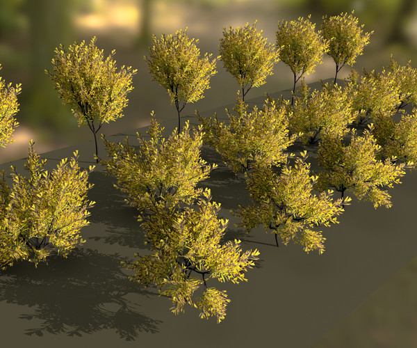 ArtStation - Yughues Yellow Bush | Game Assets
