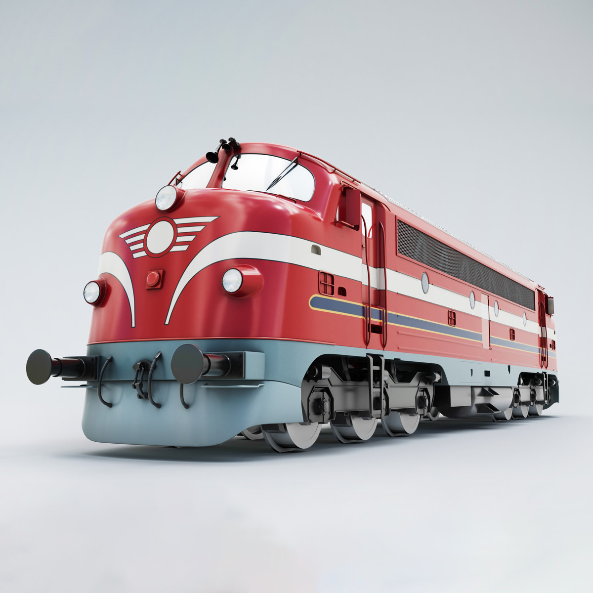 ArtStation - NoHAB M61 Locomotive Train Engine 3D model | Game Assets