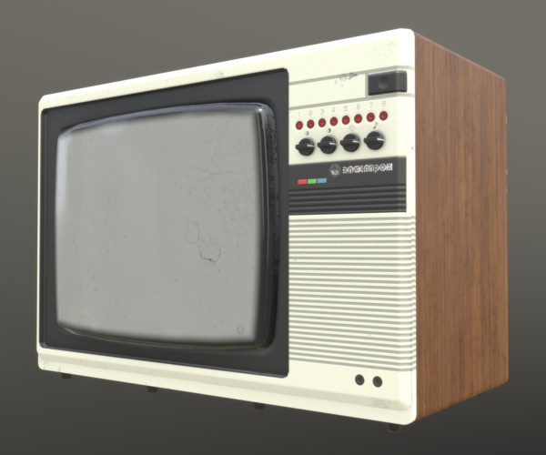 ArtStation - Retro Soviet TV Elektron White | Game Assets
