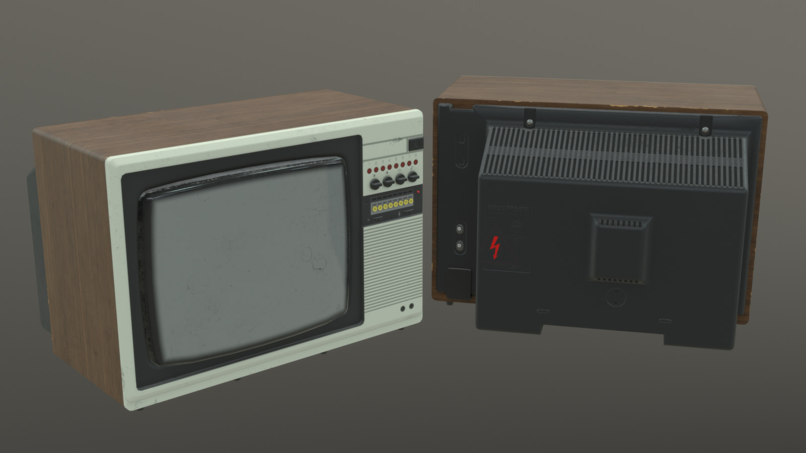 ArtStation - Retro Soviet TV Elektron White | Game Assets