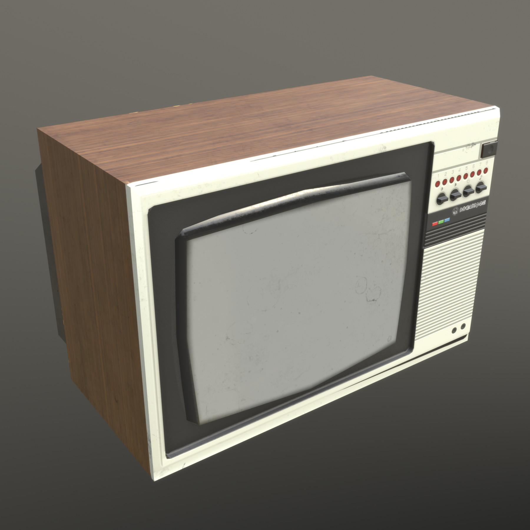 ArtStation - Retro Soviet TV Elektron White | Game Assets