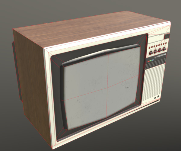 ArtStation - Retro Soviet TV Elektron White | Game Assets
