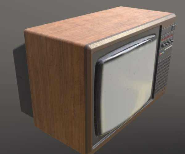 ArtStation - Retro Soviet TV Elektron Brown | Game Assets