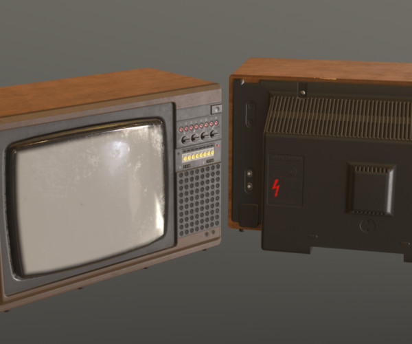 ArtStation - Retro Soviet TV Elektron Brown | Game Assets