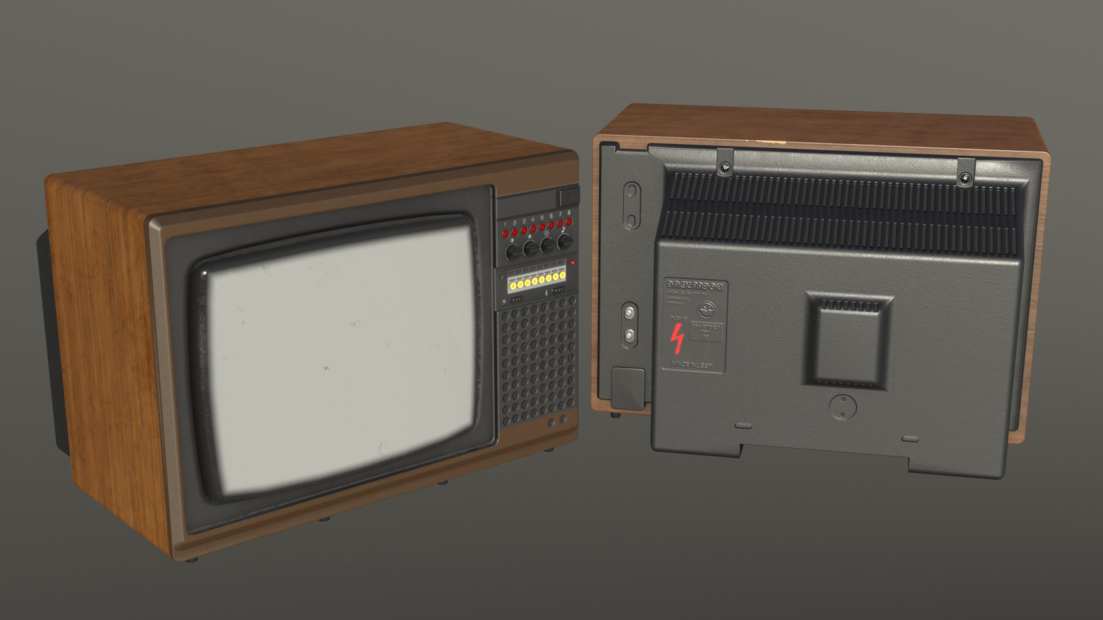 ArtStation - Retro Soviet TV Elektron Brown | Game Assets