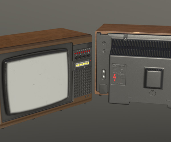 ArtStation - Retro Soviet TV Elektron Brown | Game Assets