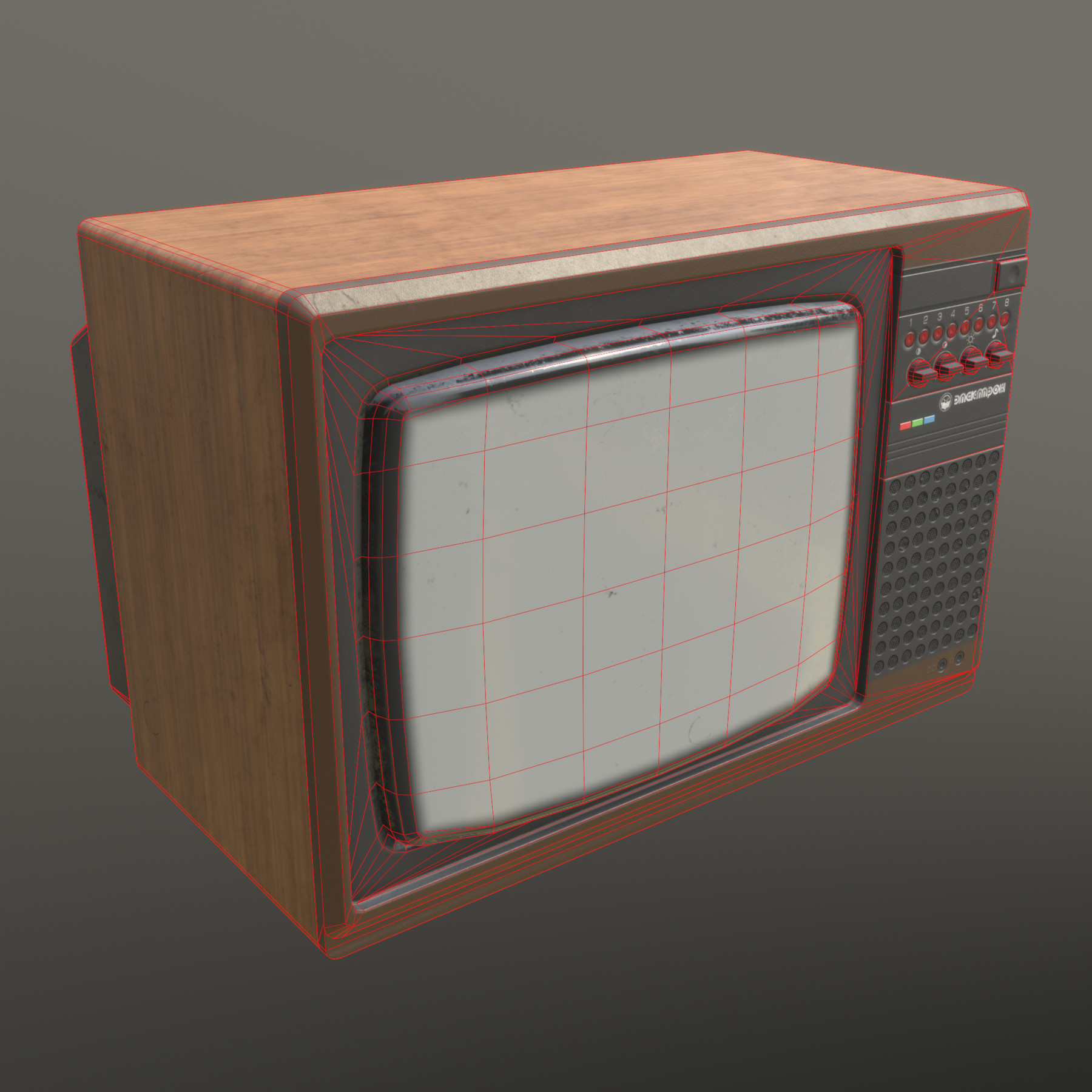 ArtStation - Retro Soviet TV Elektron Brown | Game Assets