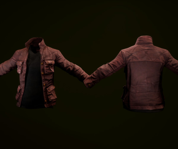ArtStation - 2 game ready jackets (female and male) 4 variants each ...