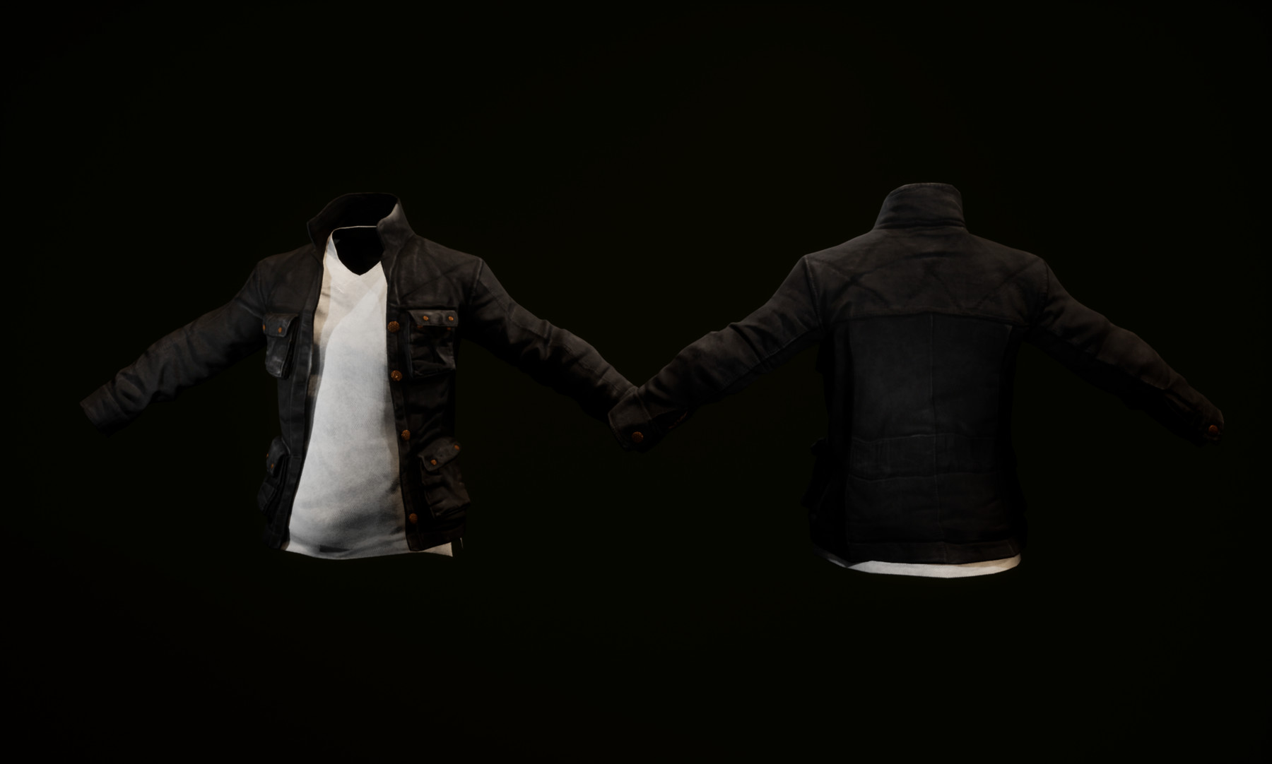ArtStation - 2 game ready jackets (female and male) 4 variants each ...