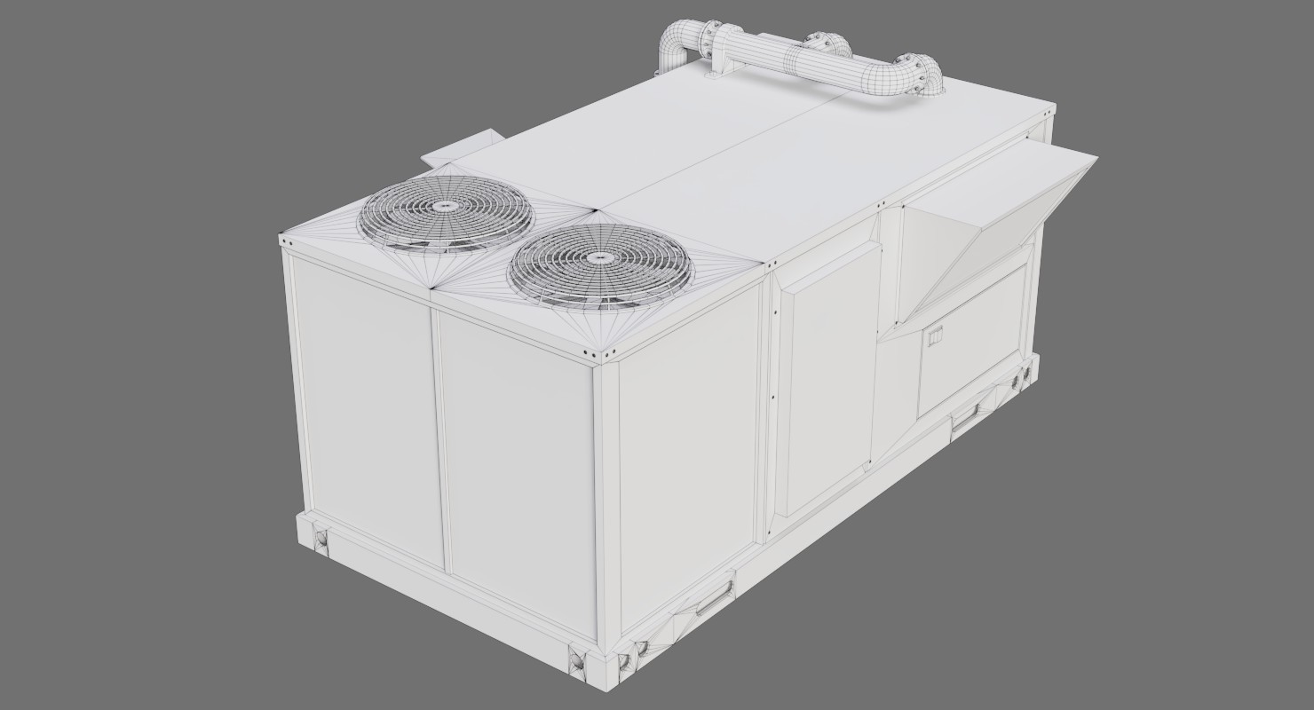 ArtStation - Rooftop AC Unit 1A | Game Assets