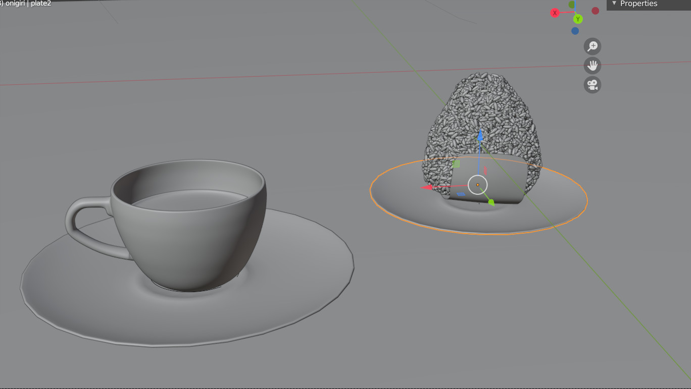 ArtStation - Green Tea and Rice ball 3D Model | Resources