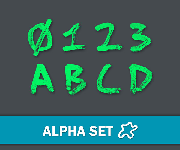 ArtStation - Paint Pen Weapon Marker Alphas | Brushes