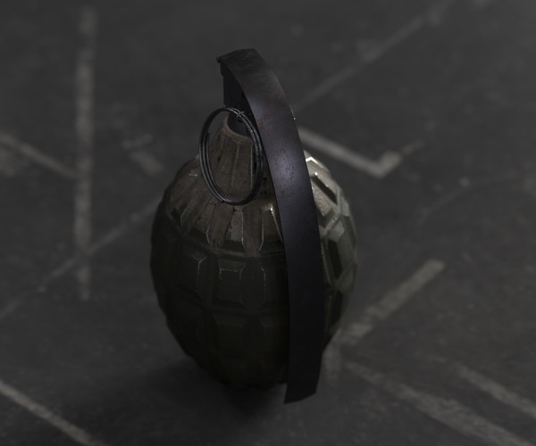 ArtStation - 3D low poly model of hand grenade | Game Assets