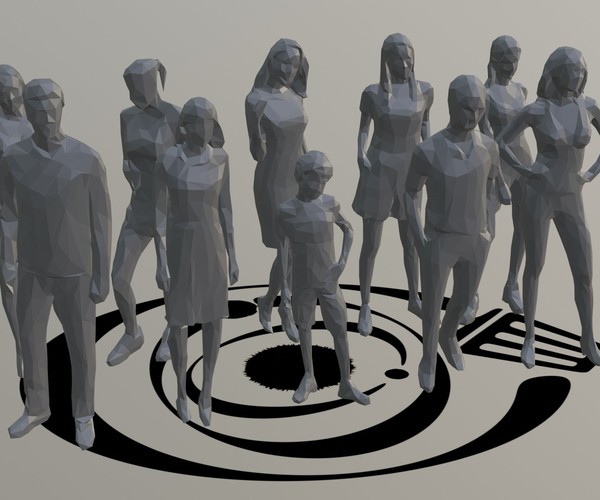 ArtStation - Low Poly People Pack 001 - 10 Pieces R | Resources
