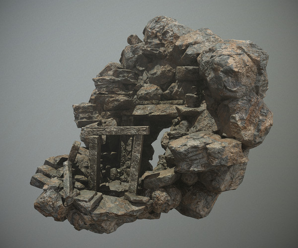ArtStation - Cave Entrance Environment Prop | Game Assets