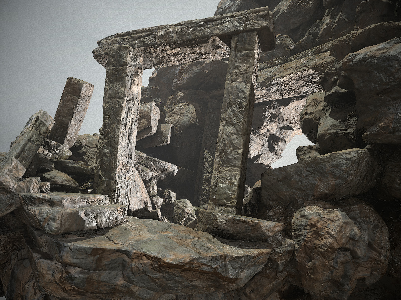 ArtStation - Cave Entrance Environment Prop | Game Assets