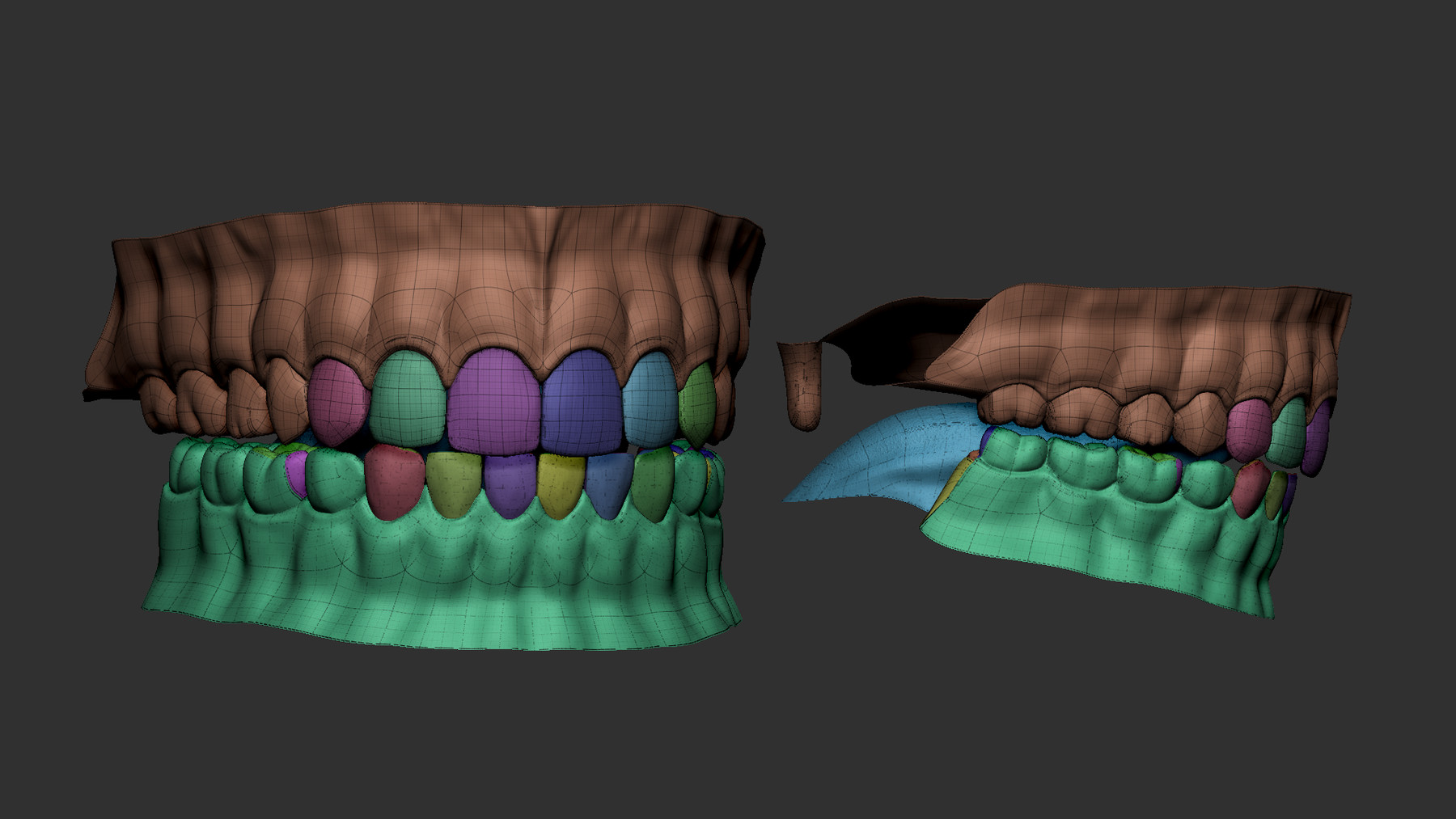 ArtStation - Teeth for production - With Gum, teeth and tongue / Game ...