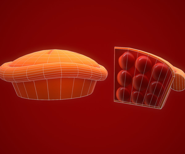 ArtStation - Stylized Cherry Pie | Game Assets
